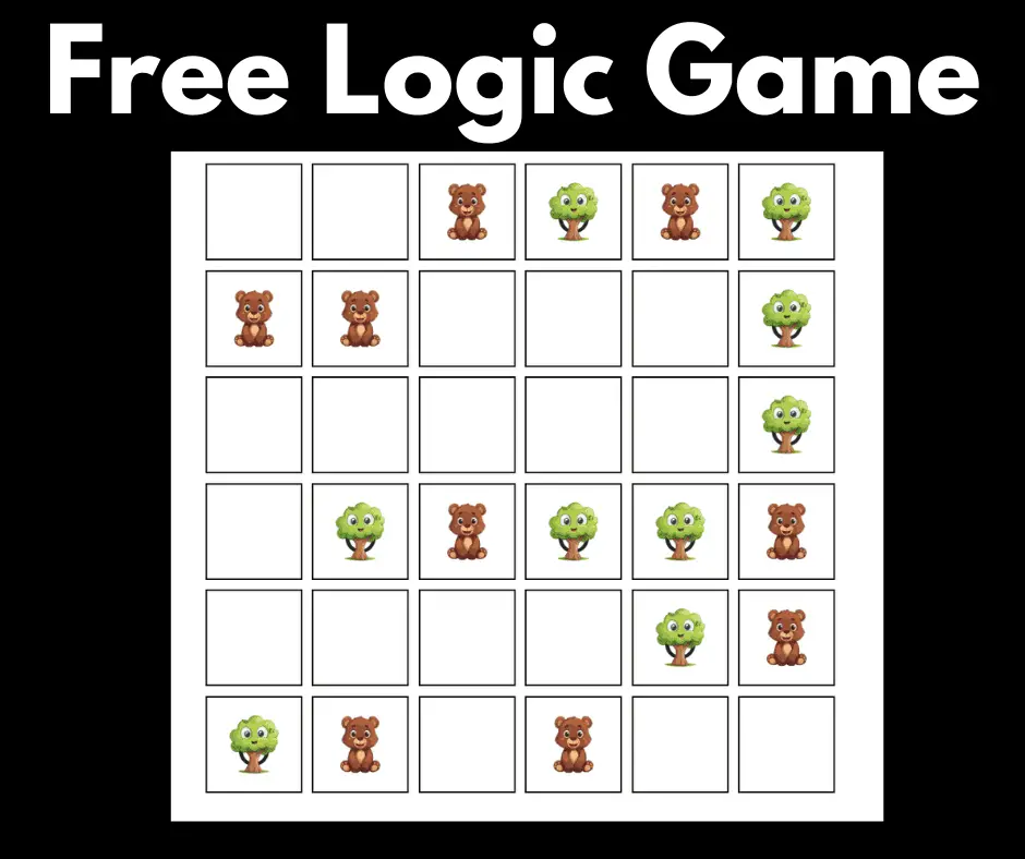 Bears And Trees | Tic Tac Toe Logic Game